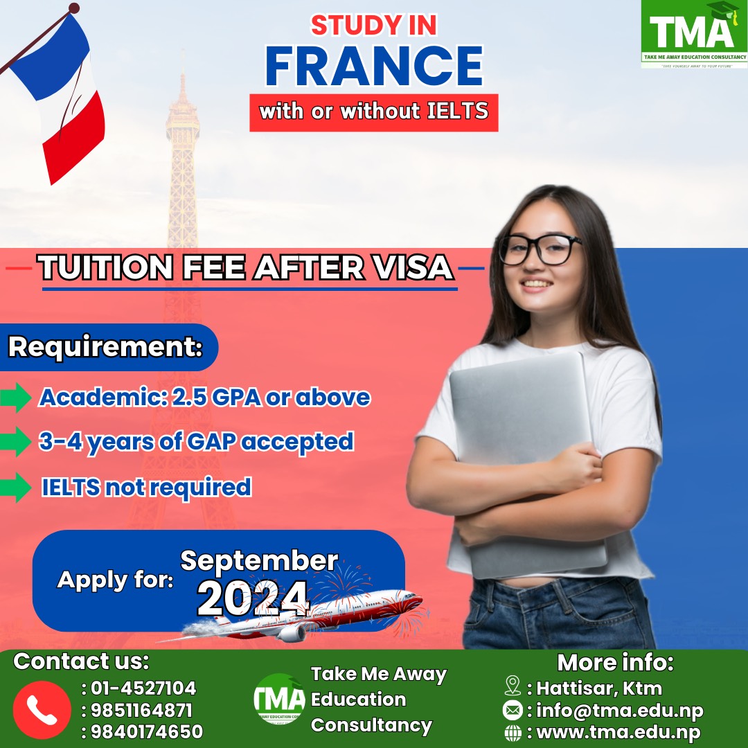 STUDY IN FRANCE WITH OR WITHOUT IELTS - TMA Education Consultancy