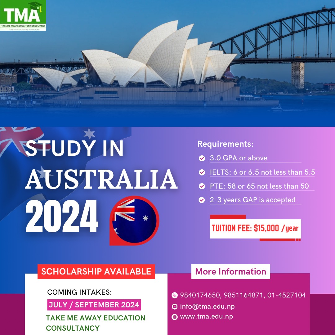 STUDY IN AUSTRALIA 2024 FOR JULY & SEPTEMBER INTAKE | TMA CONSULTANCY - TMA Education Consultancy