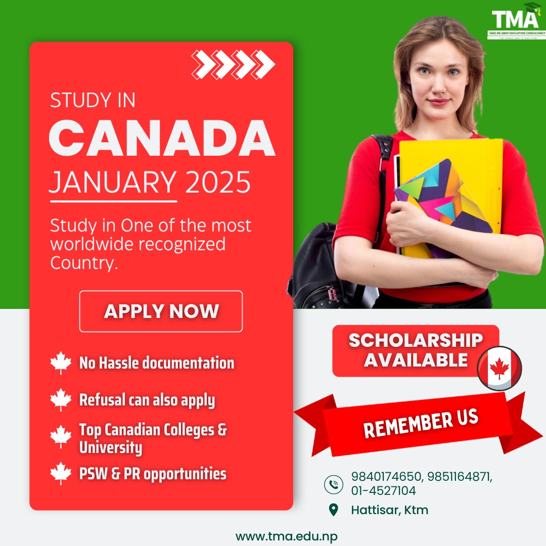 STUDY IN CANADA FOR JANUARY 2025 | TMA CONSULTANCY - TMA Education ...