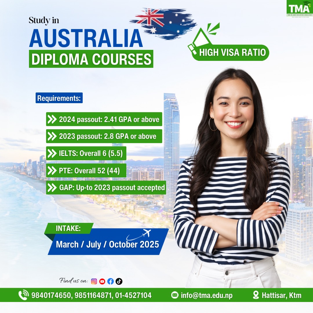 DIPLOMA COURSES IN AUSTRALIA | STUDY IN AUSTRALIA | TMA CONSULTANCY - TMA Education Consultancy